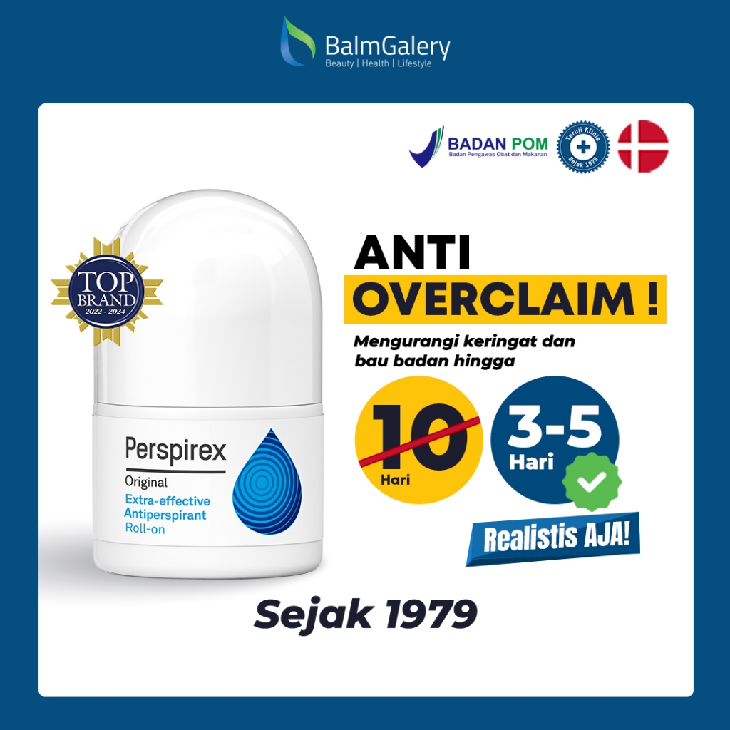 Jual Perspirex Original Roll On 20ml 1x Deodoran Solusi Ketiak Bau ...