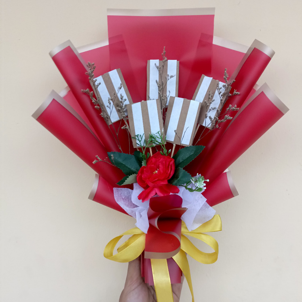 Jual READY Kerangka Bouquet Buket bunga Makanan Snack Kopi Makanan ...