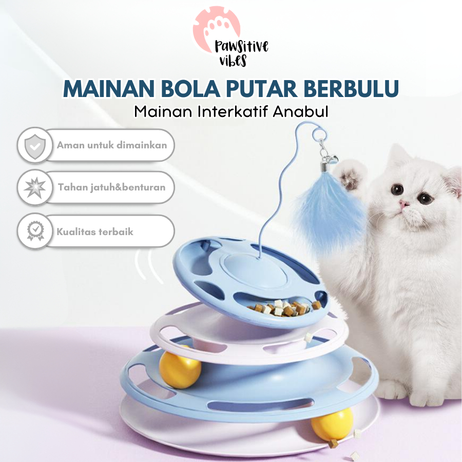 Jual Cat Play Toy Tower - Mainan Kucing Bola Putar - Mainan Kucing ...