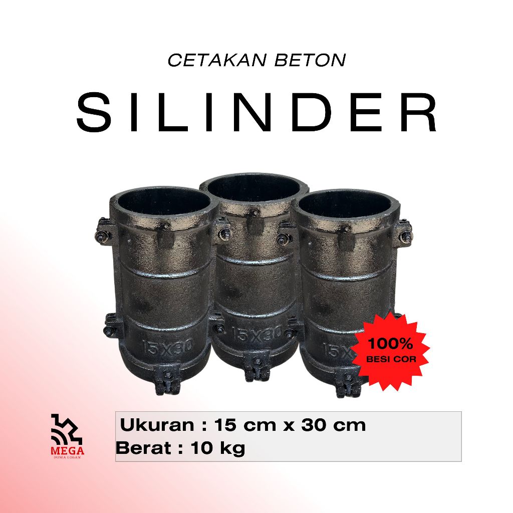 Jual CETAKAN SILINDER BETON 15 X 30 BESI COR LANGSUNG DARI PABRIK ...