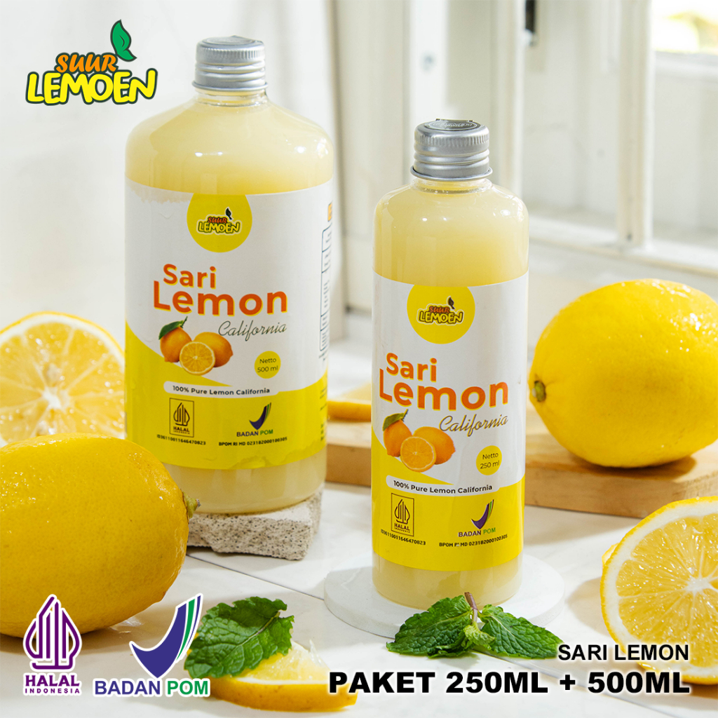 Jual Suur Lemoen Sari Lemon 750ml Murni Asli 100% Buat Diet | Shopee ...