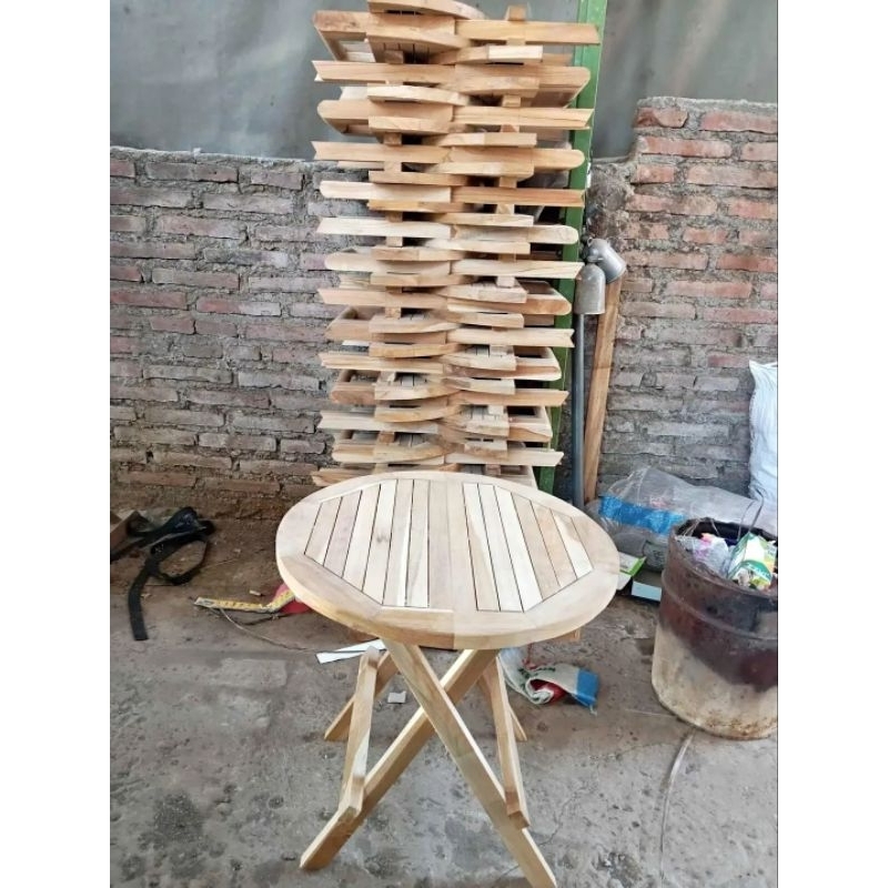 Jual meja piknik lipat kayu jati | Shopee Indonesia