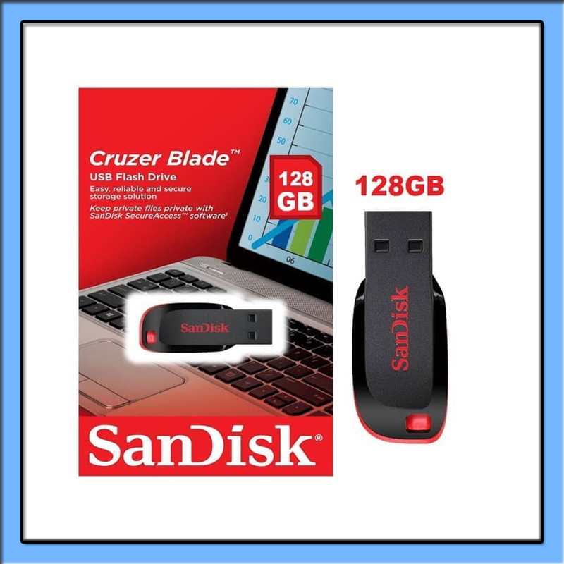Jual USB Flashdisk Sandlsk Cruzer Blade 128GB/64GB/32GB/16GB/8GB/4GB ...