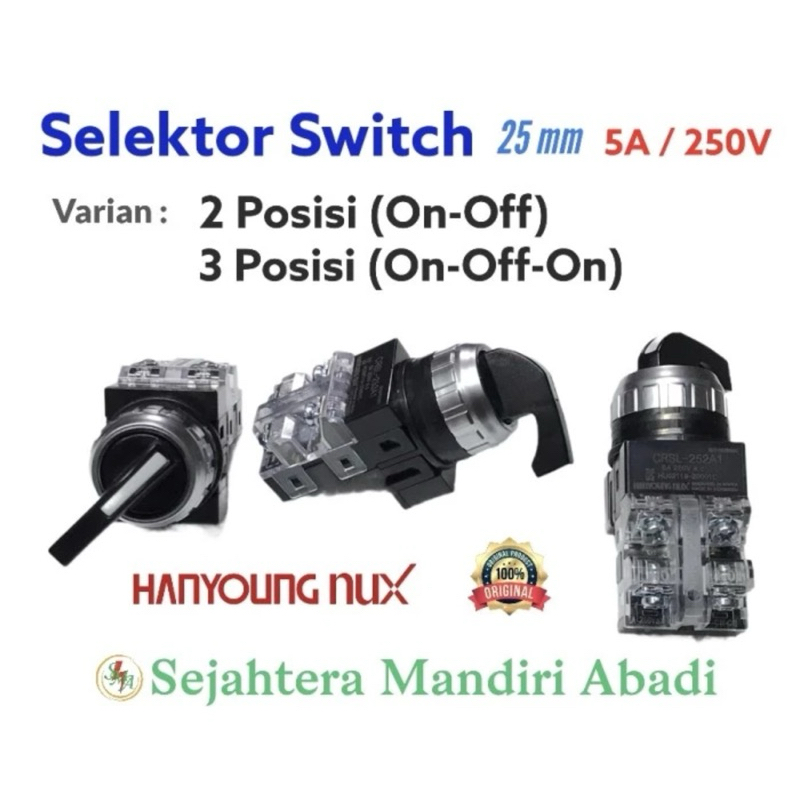 Jual Selector Switch 2 Posisi / 3 Posisi Hanyoung 25mm | Shopee Indonesia