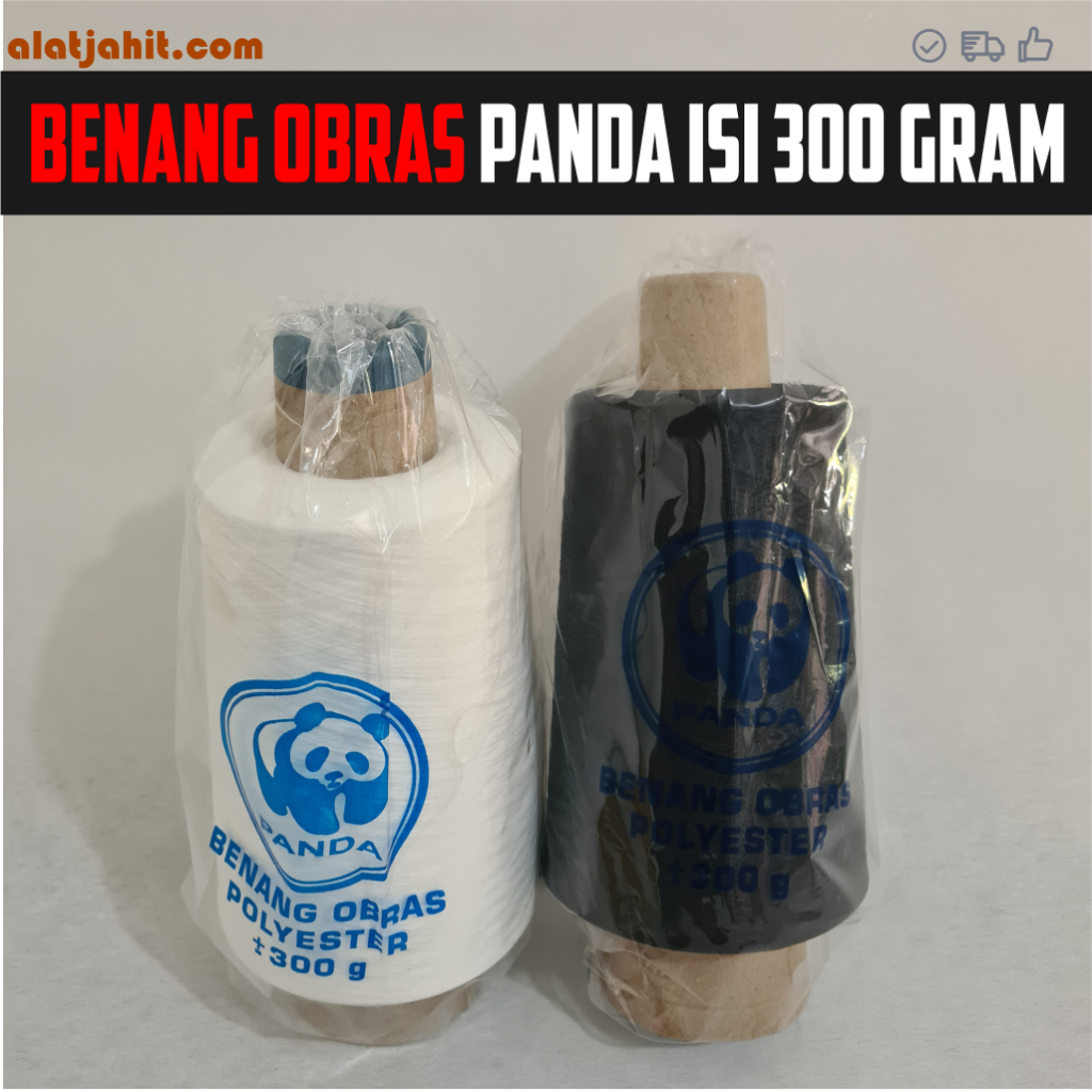 Jual Benang Obras Polyester Cap Panda 300gr | Shopee Indonesia