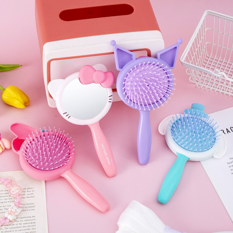 Jual Sisir Cermin 2in1 Karakter Sanrio Melody Kuromi Cinnamroll Hello ...