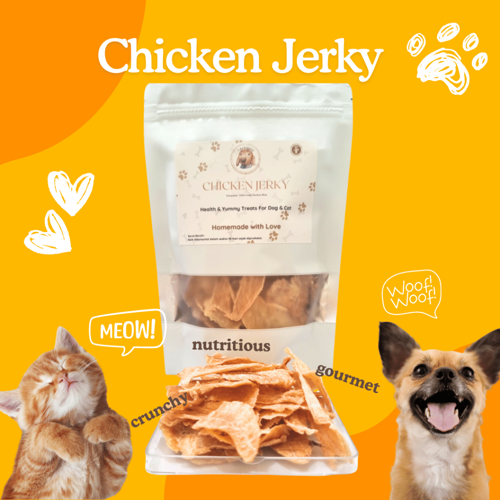 Jual Snack Hewan CHICKEN JERKY untuk anjing & kucing PREMIUM TREATS by ...
