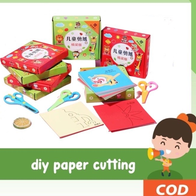 Jual Mainan DIY PAPER CUTTING / menggunting gunting lembar kertas ...