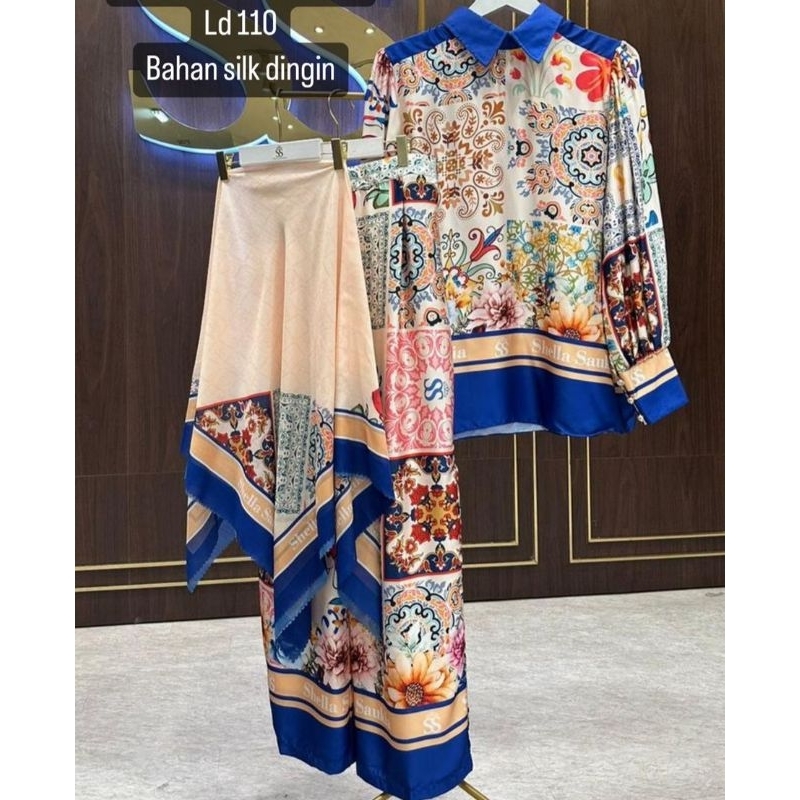 Jual ONE SET BATIK SILK SHELLASAUKIA | Shopee Indonesia