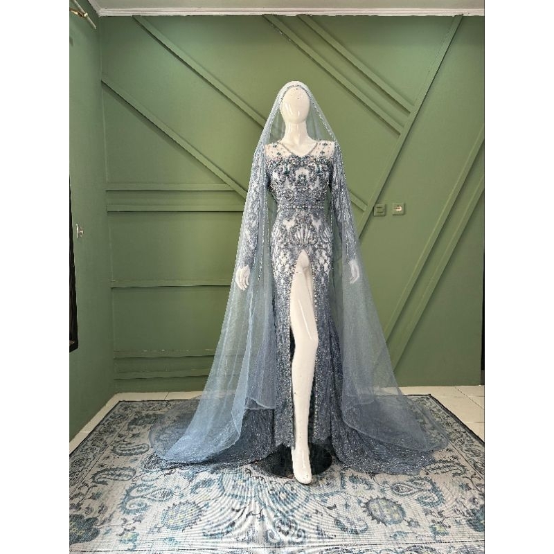 Jual NEW GAUN SLIM DRESS BELAH //GAUN DUYUNG MEWAH FULL PAYET/GAUN ...