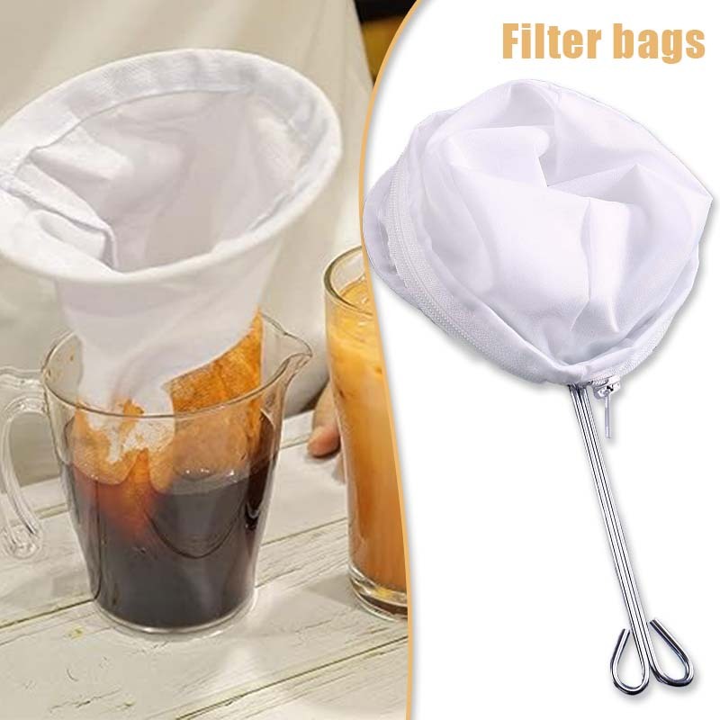 Jual 1 Set Saringan Kain Kopi Kain Penyaring Kopi Saringan Kain Jus ...