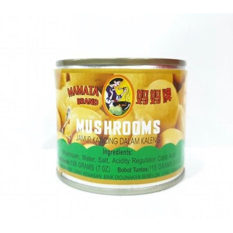 Jual Jamur Kancing Moko Kaleng Mamata Mushroom 198 gram Sayur | Shopee ...