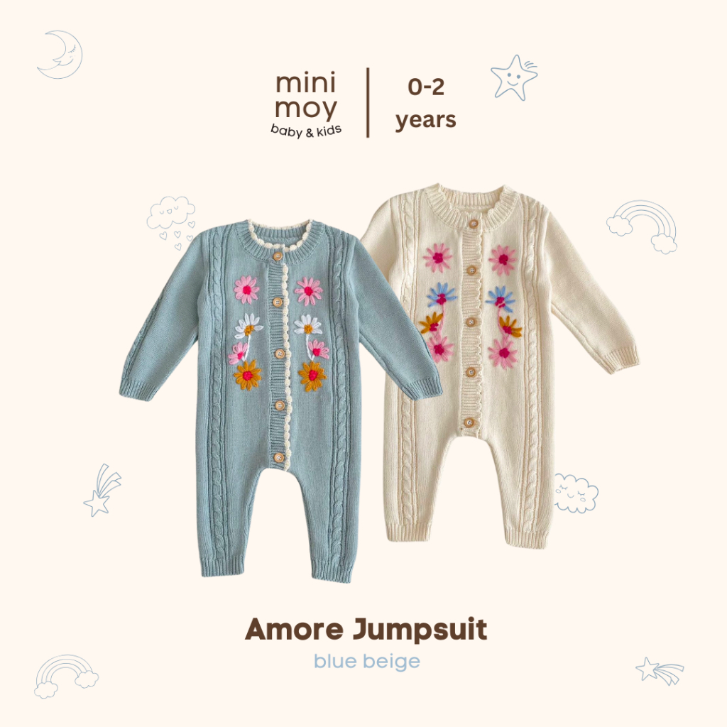 Jual Minimoy - Amore Jumpsuit - Baju Bayi Terusan Jumpsuit Rajut Knit ...