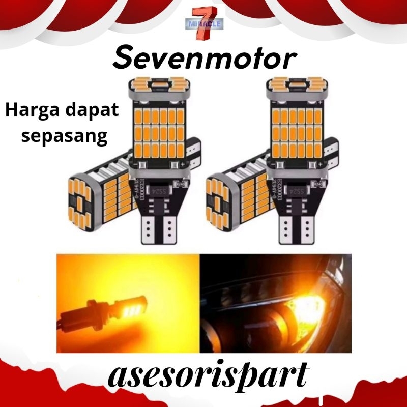 Jual Lampu Sen Dajjal 45 LED Sein Senja T10 T15 Super Terang | Shopee Indonesia