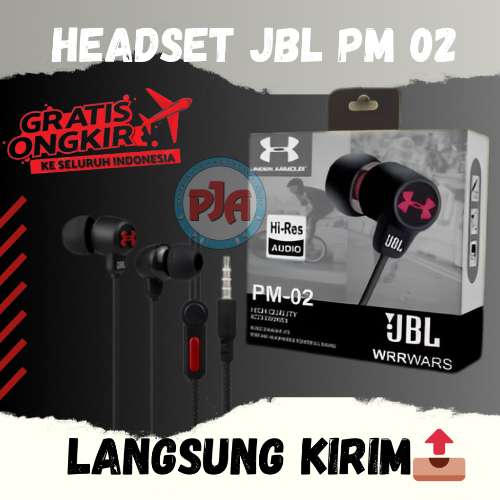 Jual Headset Earphone JBL PM 02 Handsfree Super Bass Henset Hf Stereo ...