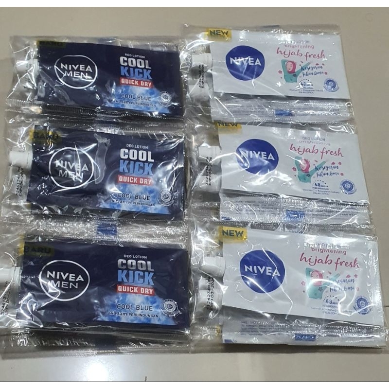 Jual NIVEA MEN deodorant deo lotion sachet 9ml harga per lusin/12 pcs ...