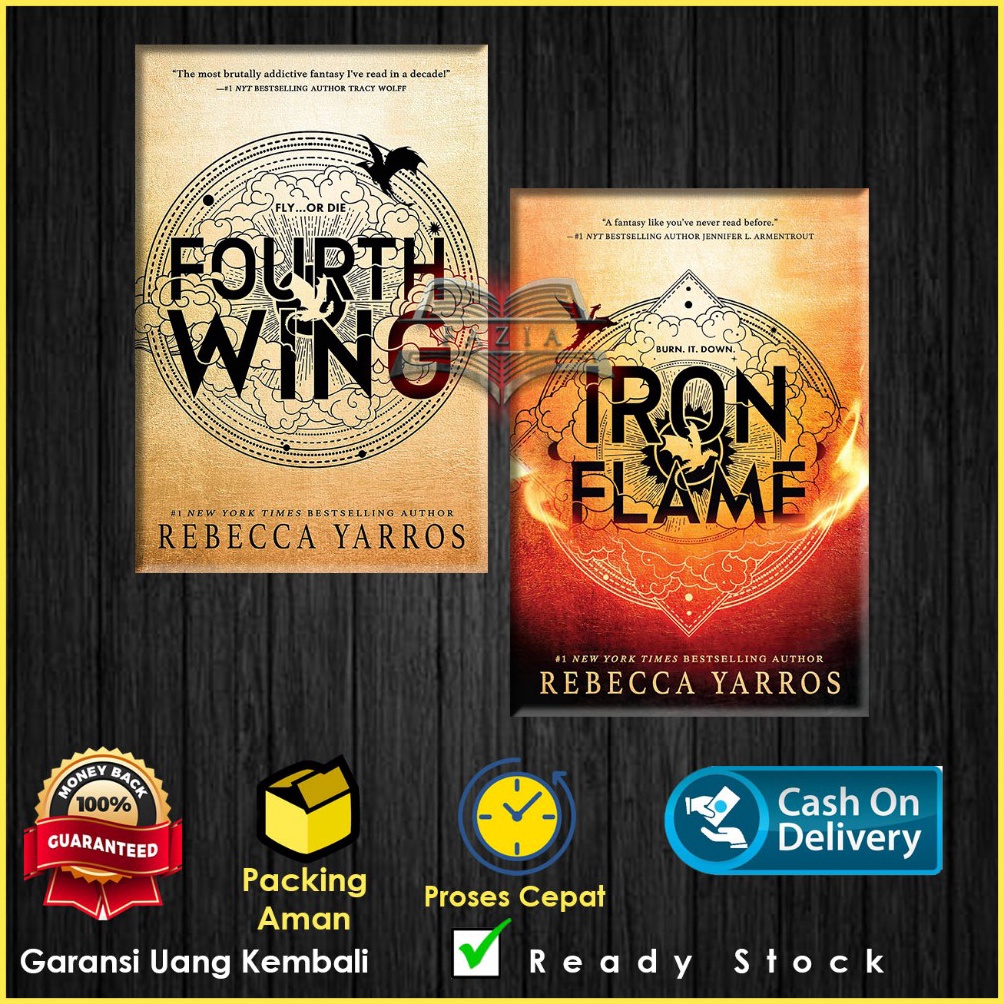 Jual CUCI GUDANG Fourth Wing Iron Flame by Rebecca Yarros ...