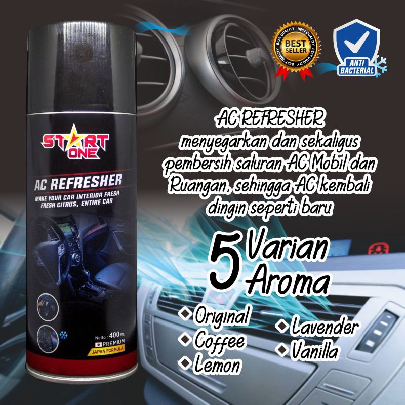 Jual AC REFRESHER START ONE JADIKAN AC MOBIL SEJUK DAN FRESH KEMBALI Dengan 5 Varian Aroma 400ml ...