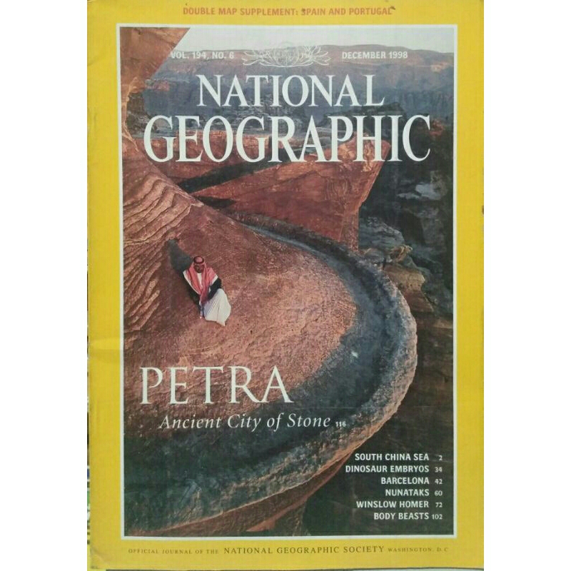Jual National Geographic - Petra Ancient City of Stone - Vol.194, No 6 ...