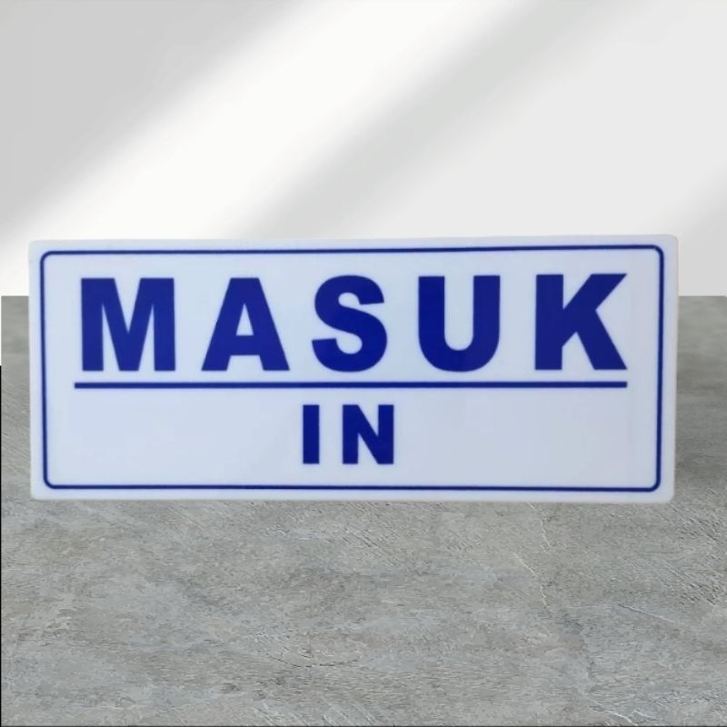 Jual Akrilik papan tanda tulisan MASUK / IN | Shopee Indonesia