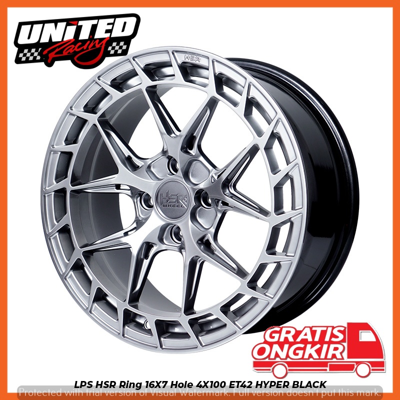 Jual VELG MOBIL RING 16 BRIO YARIS JAZZ SPIN ROCKY R16 HSR LPS PCD 4X100 HYPER BLACK CHROME ...