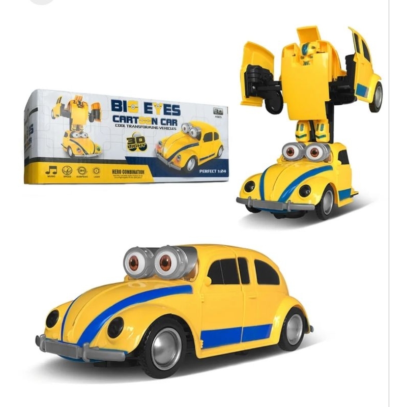 Jual Mainan Mobil Jadi Robot Big Eyes Minion Car 9921 - Hidayah Toys ...