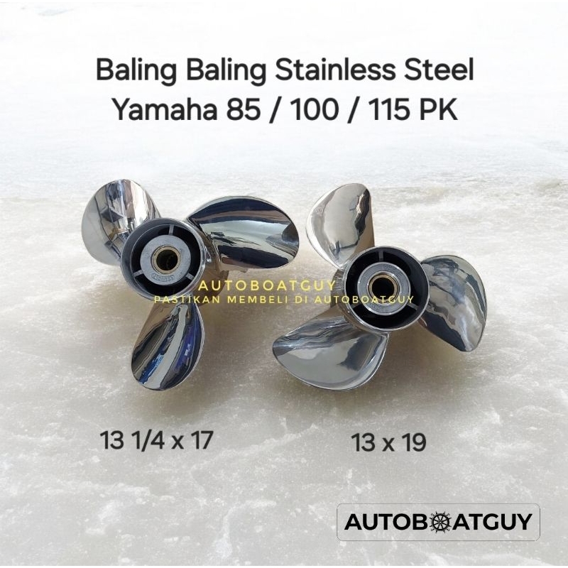 Jual Propeller Yamaha 85 / 100 / 115 PK HP STAINLESS STEEL / Baling ...
