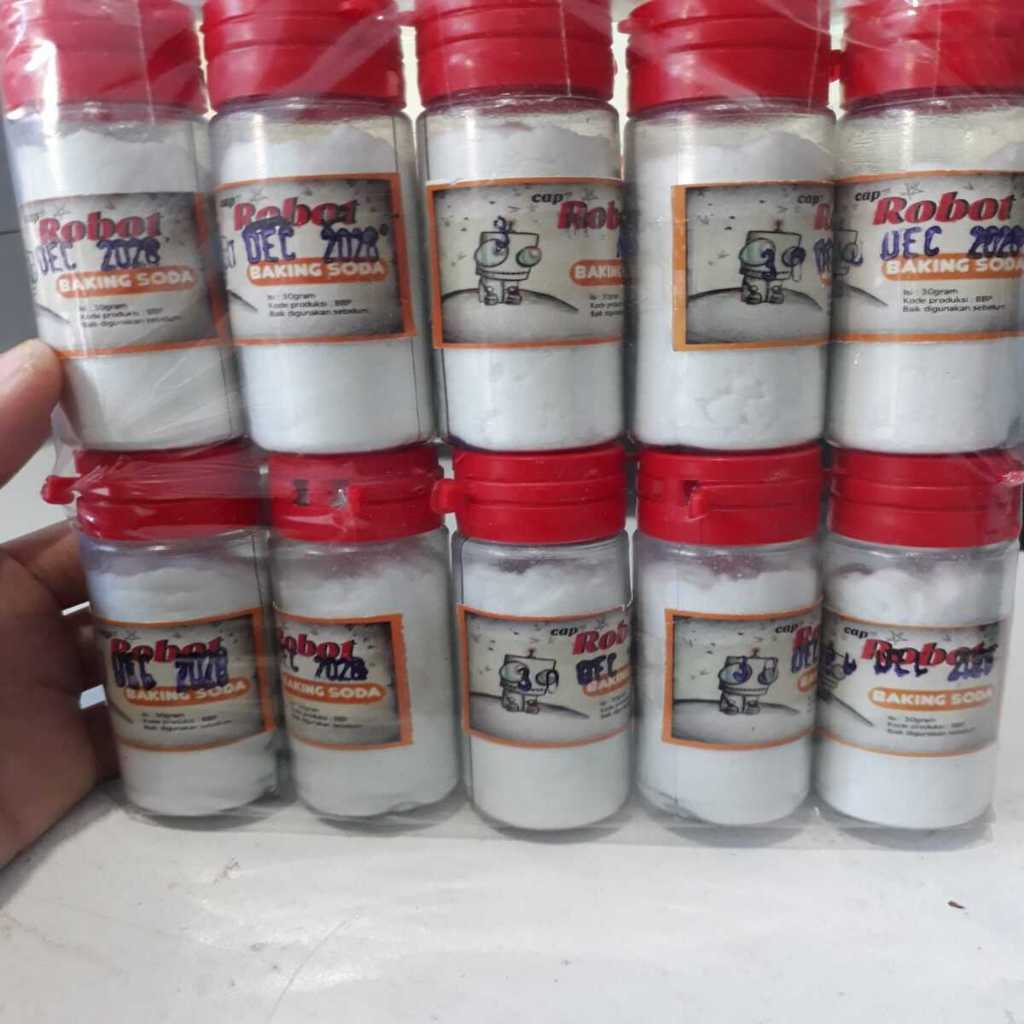 Jual (10 Botol) BAKING SODA CAP ROBOT | BAKING POWDER CAP ROBOT - Bubuk ...