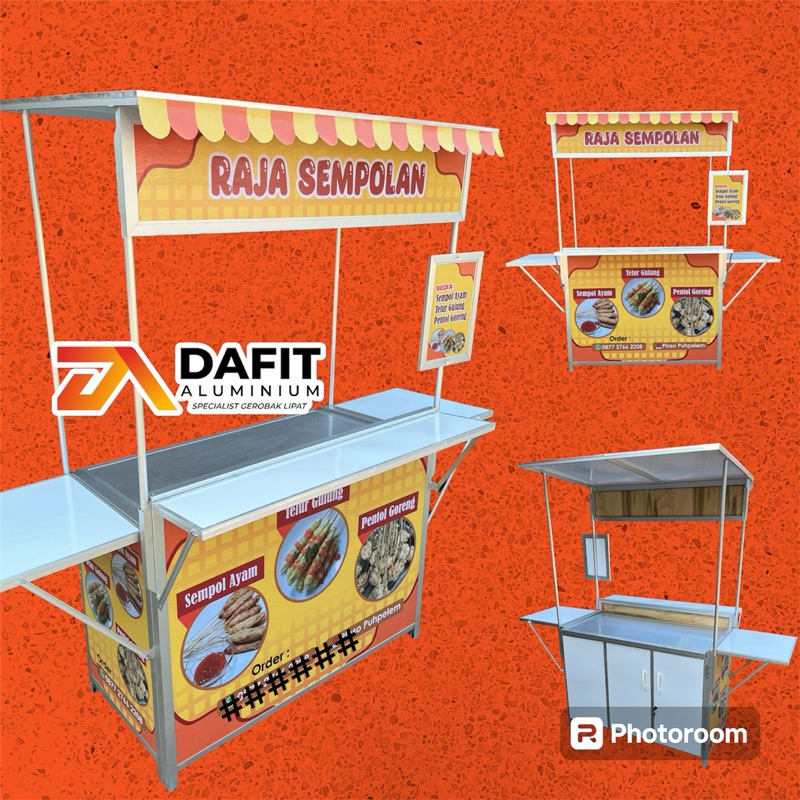 Jual Booth portable/Gerobak lipat aluminium/Gerobak untuk jualan ...