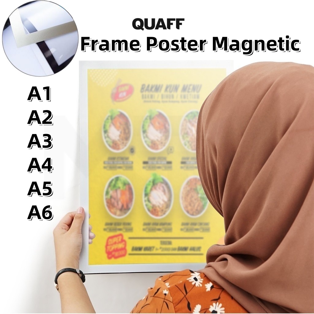 Jual Frame Poster Magnetic Tempat Poster / Brosur Tempel Dinding ...