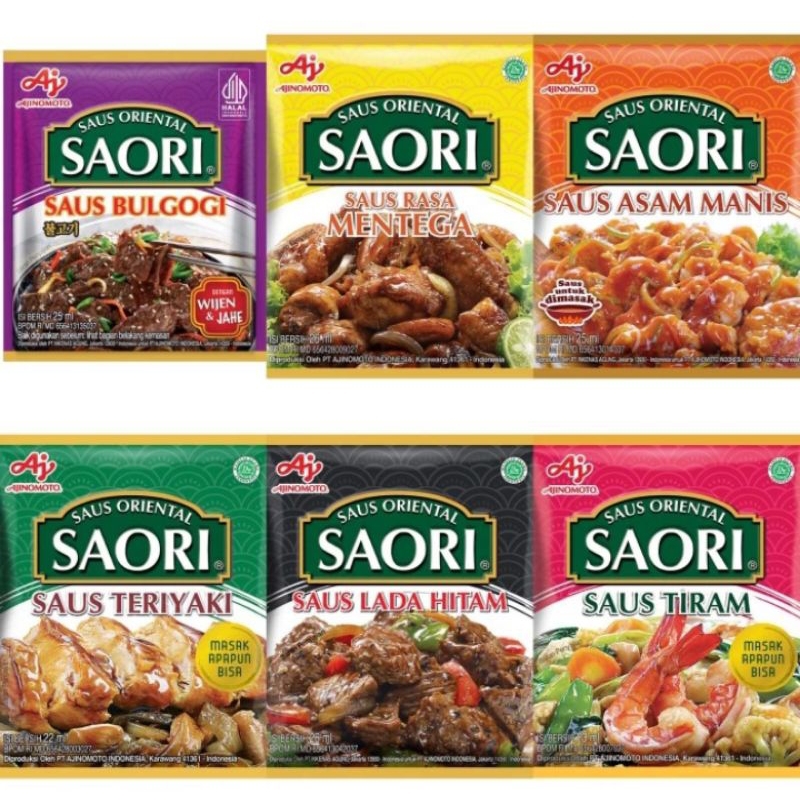 Jual SAORI aneka Varian Saos 1 Renceng / SAORI aneka Varian Saos Sachet ...