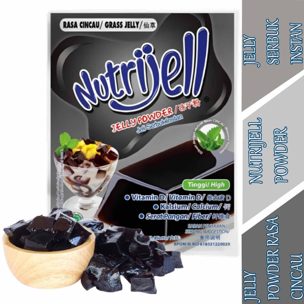 Jual Jelly Powder Rasa Cincau - Nutrijell - Jeli Serbuk Instan - 15gr ...