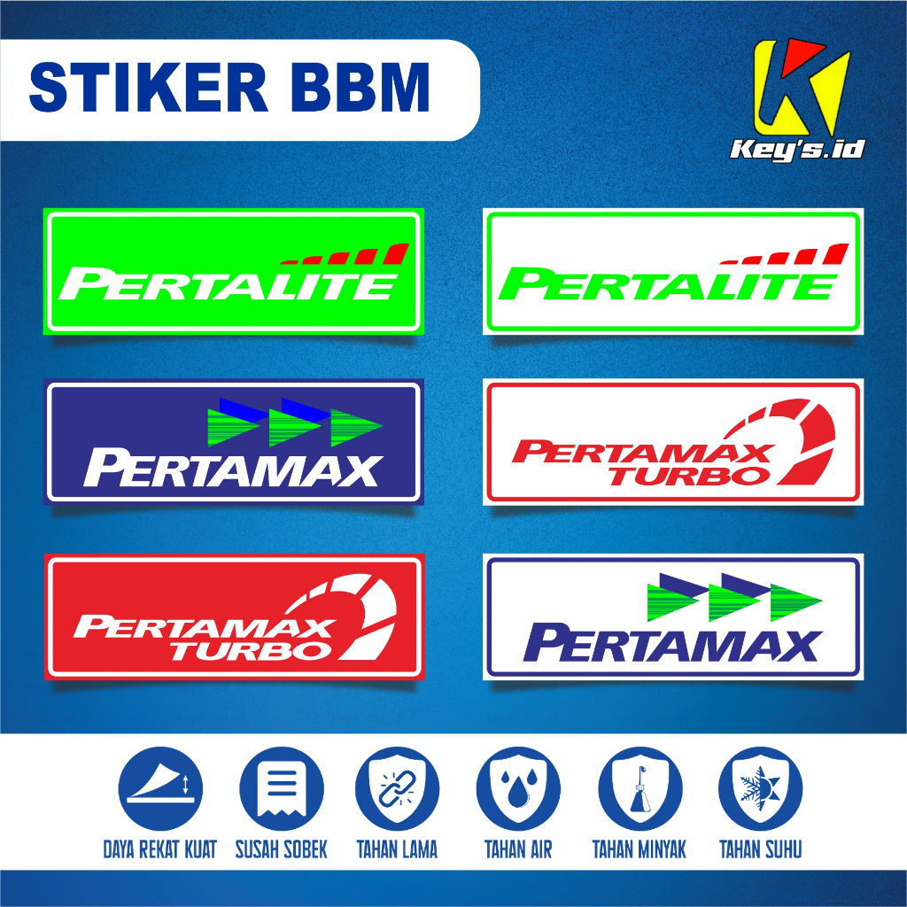 Jual STIKER PERTALITE PERTAMAX BENSIN POM MINI, STICKER POM MINI ...