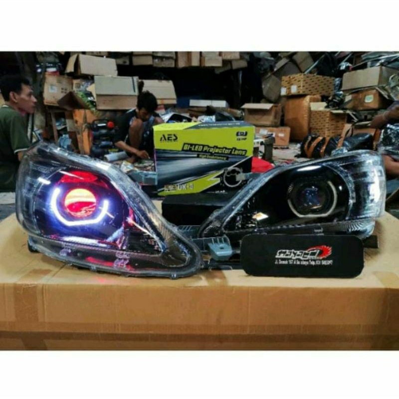 Jual Paketan Headlamp Grand Innova Pake BILED AES triple LASER | Shopee ...