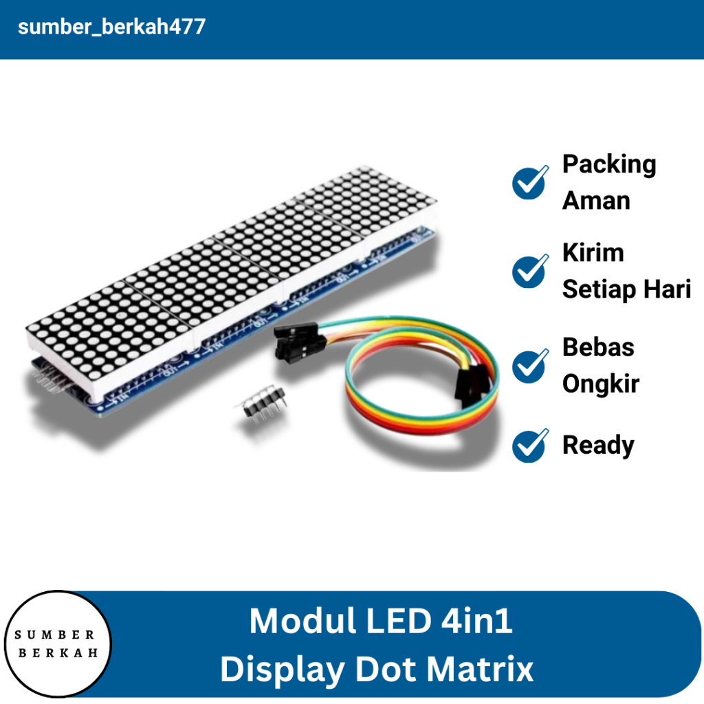 Jual MAX7219 LED Dot Matrix Module 4 In 1 (32x8) Display | Shopee Indonesia