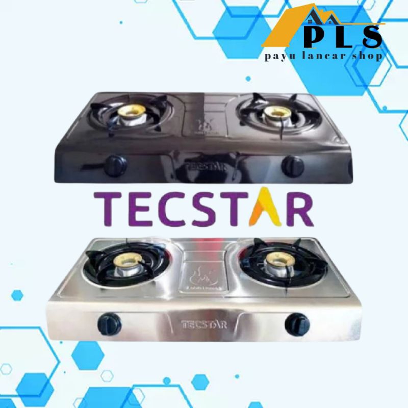 Jual TECSTAR kompor 2 tungku teflon / stainless, kompor 2 mata | Shopee ...