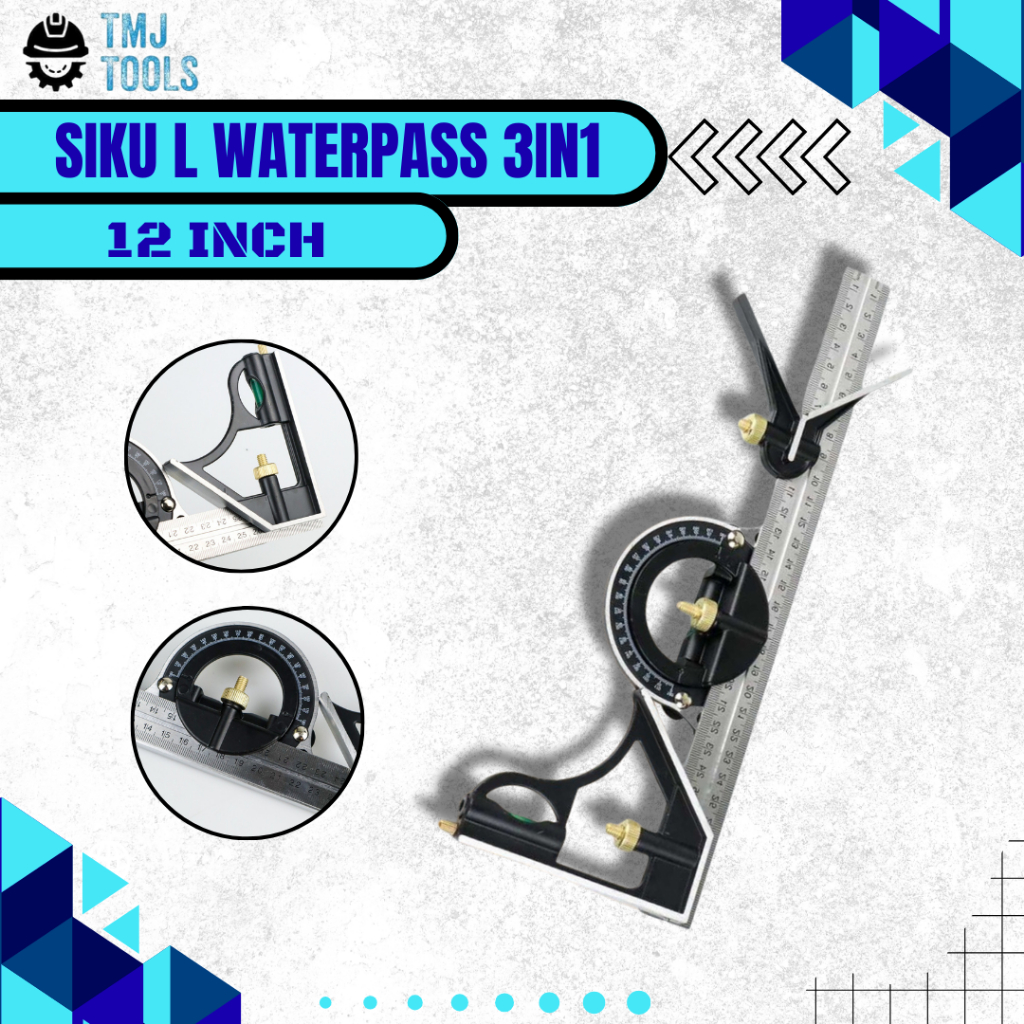 Jual Siku L Waterpass 12 Inch Penggaris 30Cm Penggaris Sudut Presisi ...