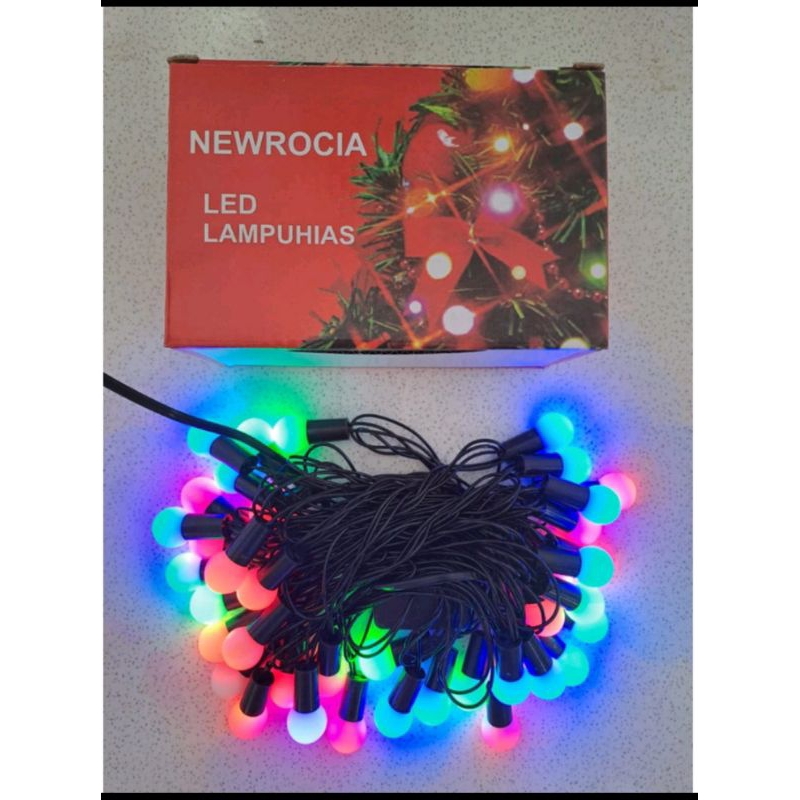 Jual 10 Meter Lampu Tumbler Natal Model Anggur Warna - Warni Hias LED ...