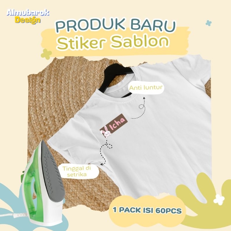 Jual Stiker Sablon / Sticker DTF Kain / Stiker Kain / Stiker setrika ...