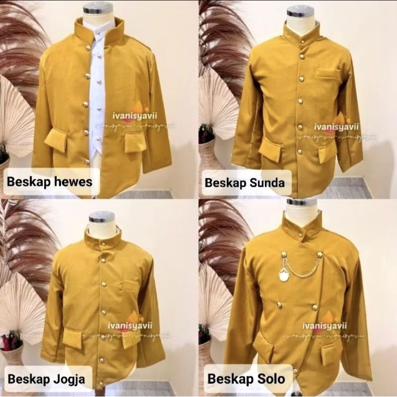 Jual Beskap - Warna Gold | Beskap Jogja/ Solo/ Sunda/ Hewes | Shopee ...