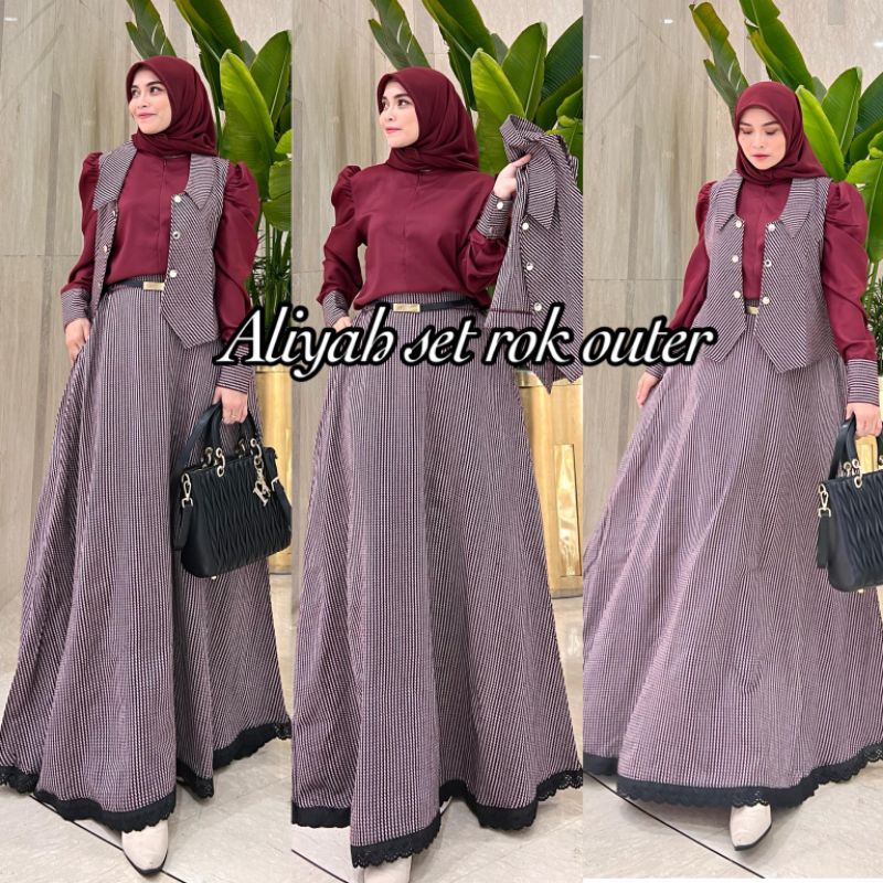Jual Aliyah set rok outer by hareem (original) set kekinian /set ...