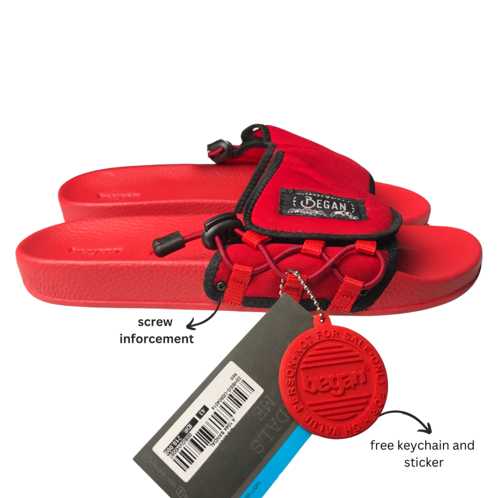 Jual Began - Sendal Selop Slide distro pria wanita Unisex warna merah ...