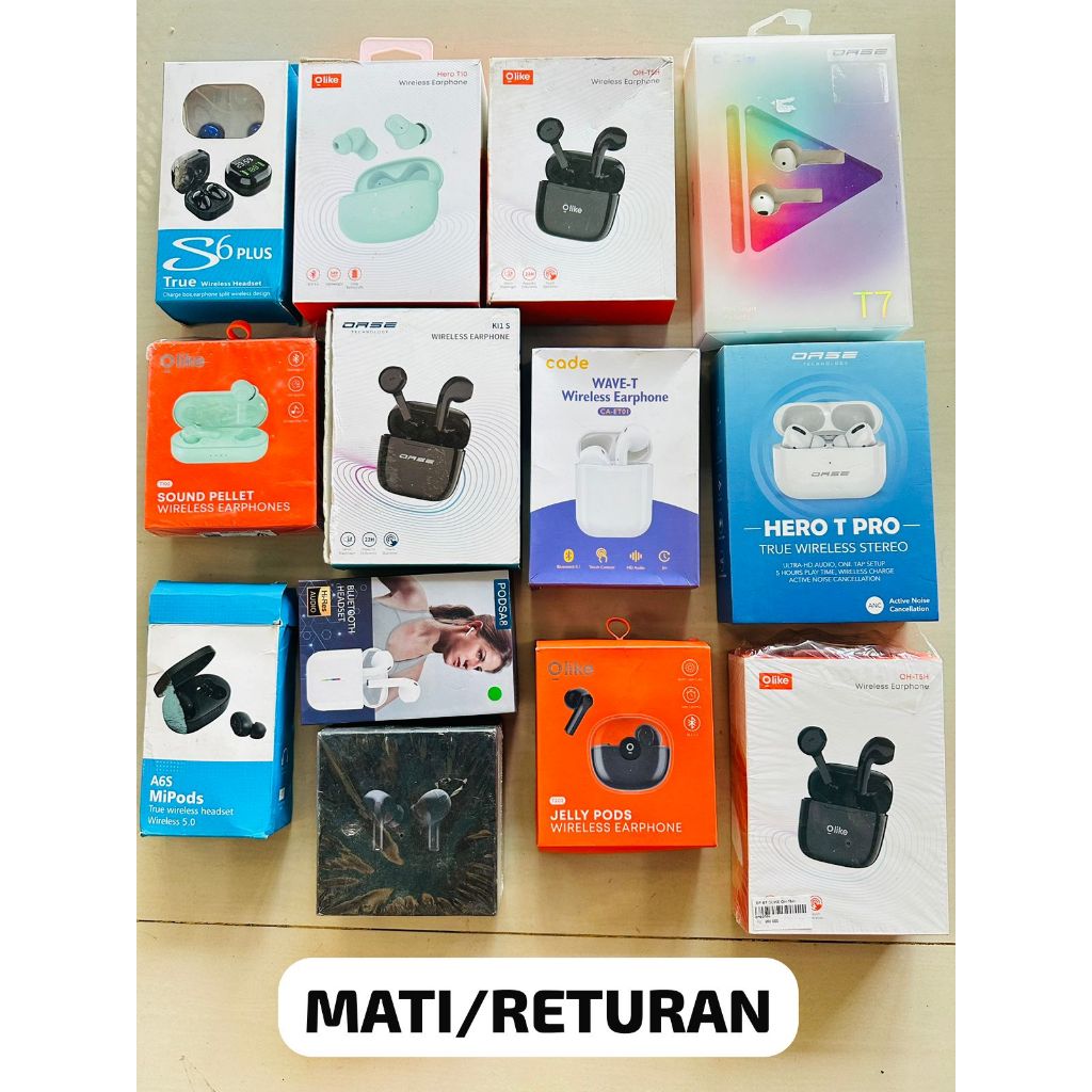 Jual HEADSET BLUETOOTT TWS RETURAN KONDISI MATI ATAU RUSAK MODEL ...