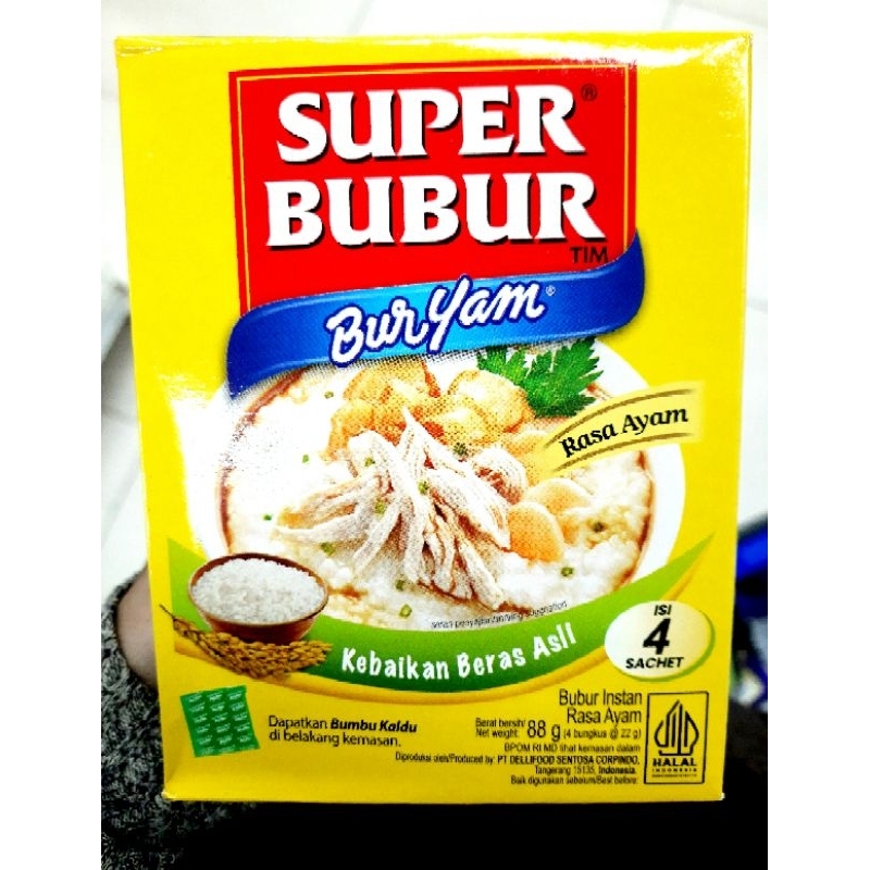 Jual Super Bubur Rasa Ayam Box 88Gr (4 Sachet) | Shopee Indonesia