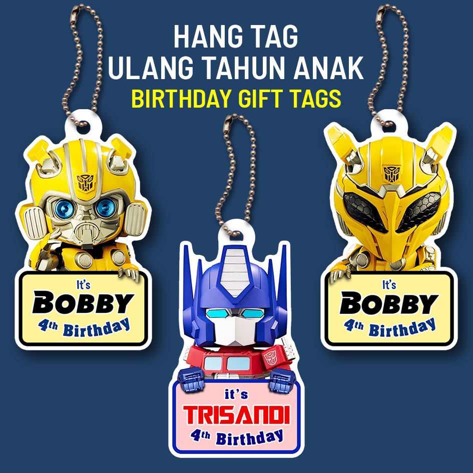 Jual [27PCS] HANG TAG ULTAH BUMBLEBEE OPTIMUS PRIME TRANSFORMERS ...