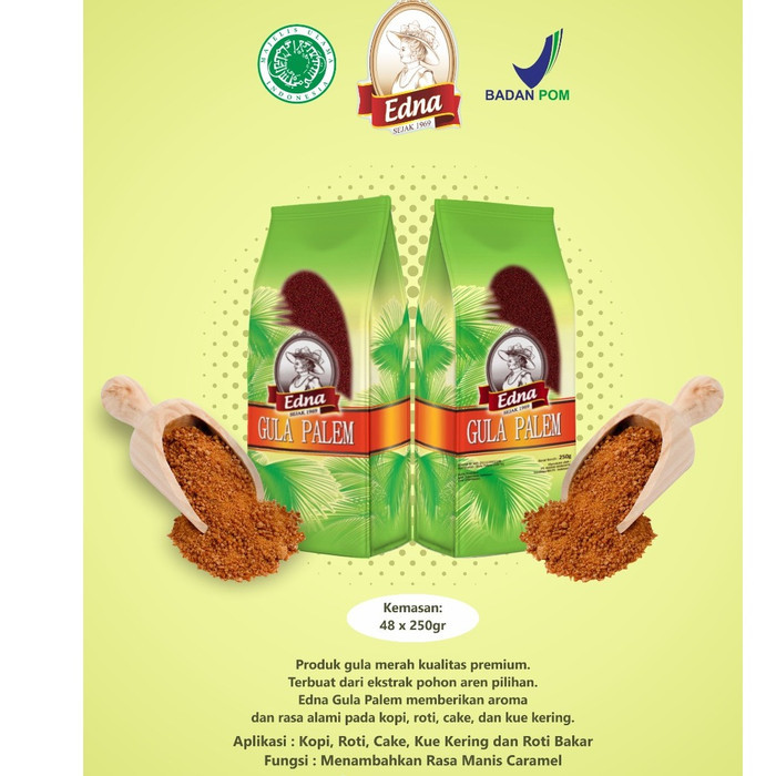 Jual EDNA Gula Palem / Gula Semut / Palm Sugar 1 DUS isi 50 bungkus ...