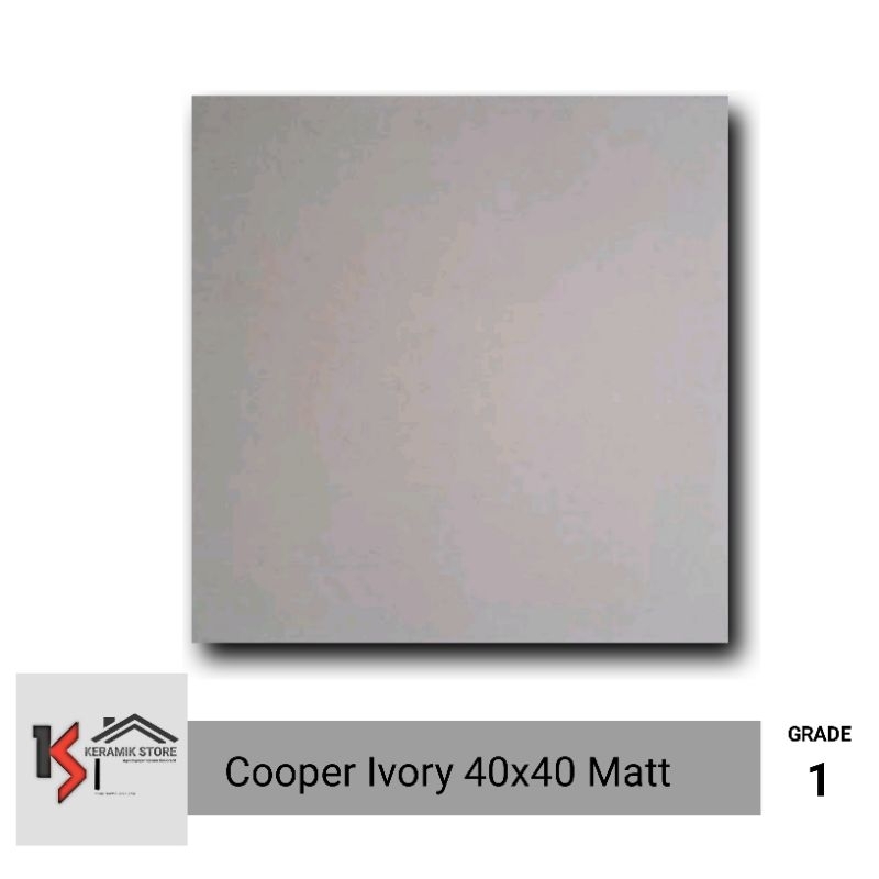 Jual keramik 40x40 cream polos ivory keramik carport keramik lantai ...