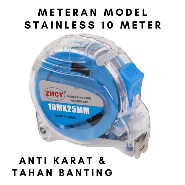 Jual Meteran 10 Meter Paling Kuat Stainless Awet Meteran Tukang 10 ...