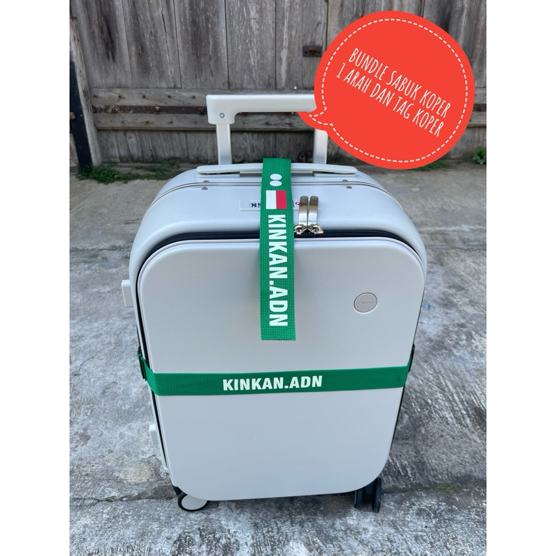 Jual Bundle Sabuk Koper 1 Arah dan Tag Koper Strap Penanda Koper Umroh ...