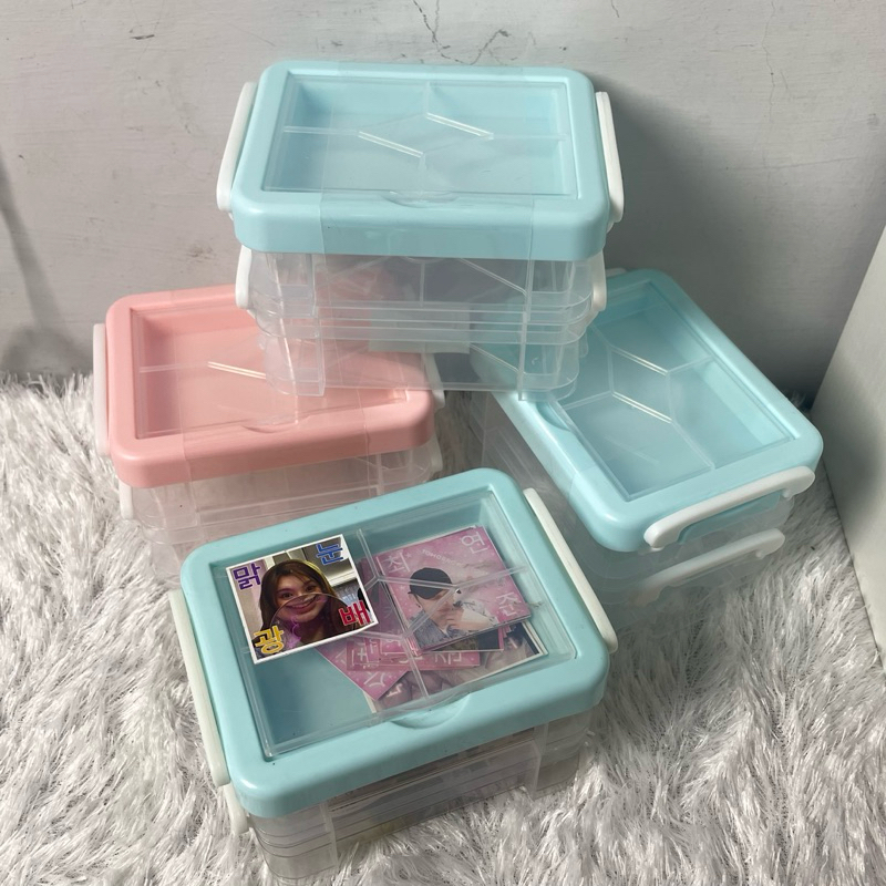 Jual [READY COD] Box Storage Penyimpanan Susun Photocard | MR. DIY rak ...